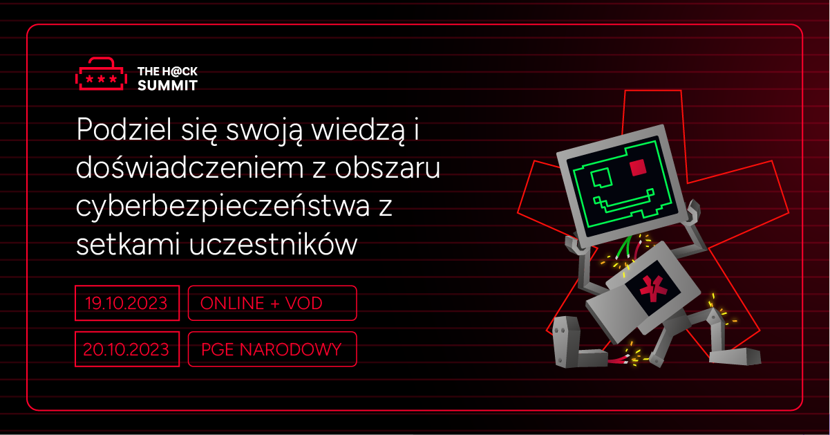 Zostań Prelegentem The Hack Summit 2024